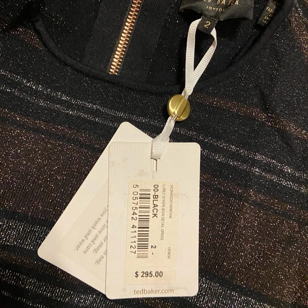 Ted Baker London | Dresses | Nwt Ted Baker London Simona Striped Lurex ...